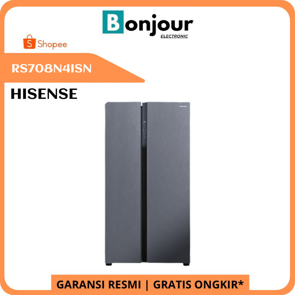 Jual Kulkas Side by Side RS708N4ISN Hisense 591 Liter Kulkas Inverter Hisense RS70 | Shopee ...