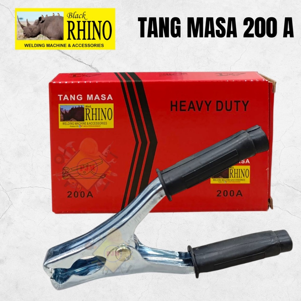 Jual Rhino Tang Masa Las Listrik 200 A / Stang Masa / Tang Jepit Massa ...