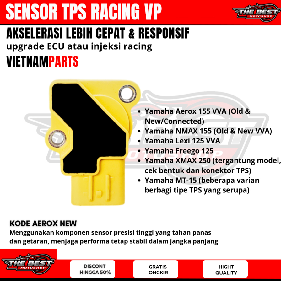 Jual TPS RACING SENSOR TPS MATIC AEROX NEW NEW NMAX ALL SATRIA FU R15 ...