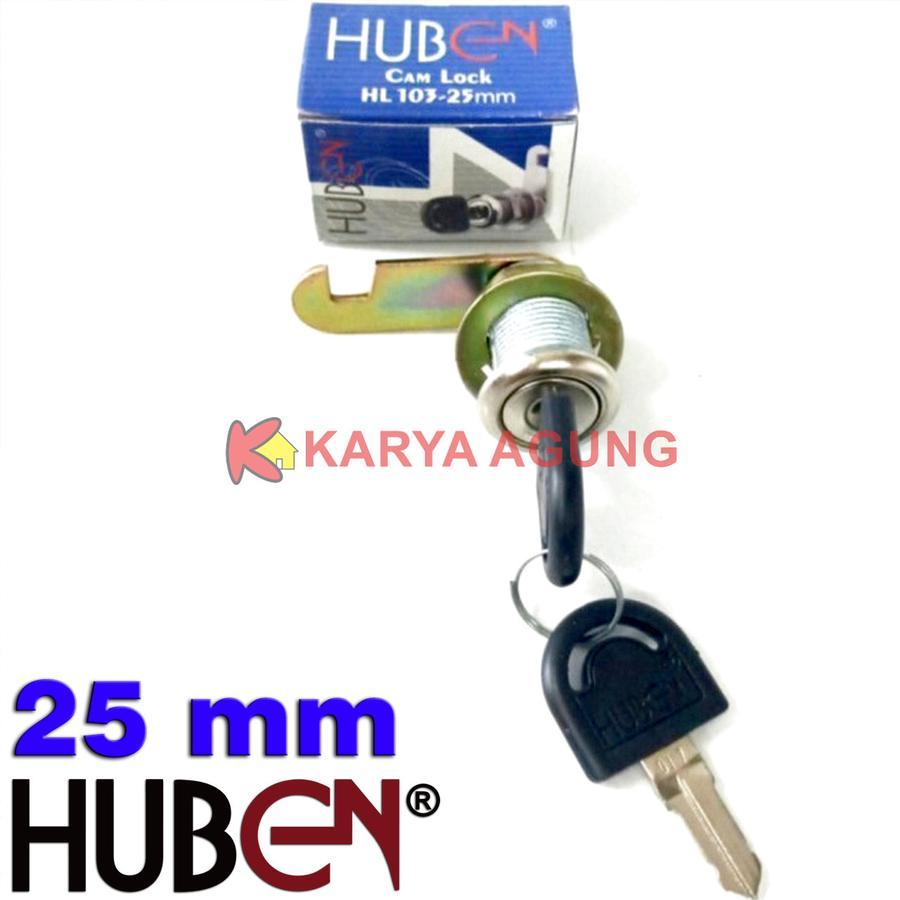 Jual Cam Lock HUBEN 25mm HL 103-25 Kunci Camlock Loker Kait Lemari Besi ...