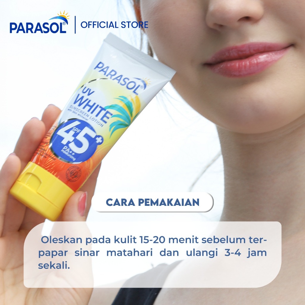 Jual Parasol Lotion Tabir Surya SPF45 PA++ - 50 ML Sunscreen Water ...