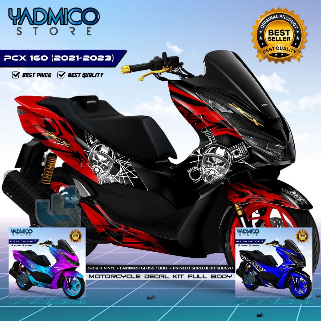 Jual Decal PCX 160 2021 Full Body / Stiker Motor PCX 160 2022 Fullbody ...