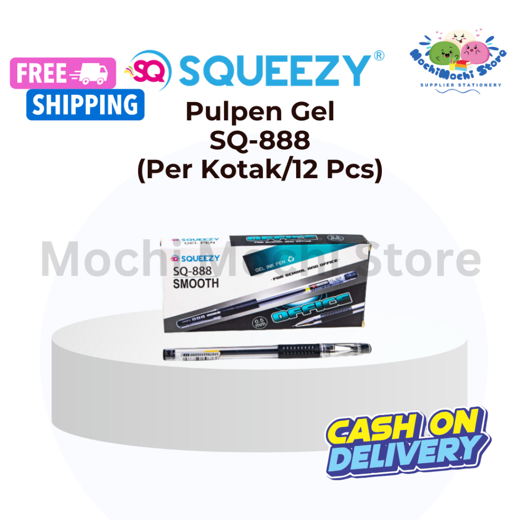 Jual HARGA GROSIR PER KOTAK/12 PCS Pulpen Gel SQUEEZY GP-SQ888 | Pulpen ...