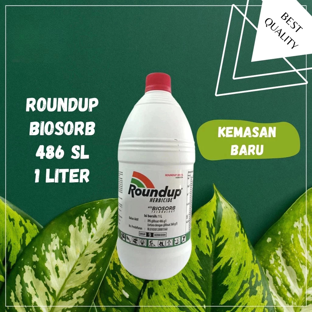 Jual Roundup 1 Liter Herbicide Pembasmi Rumput BIOSORB 486SL / Roundup ...