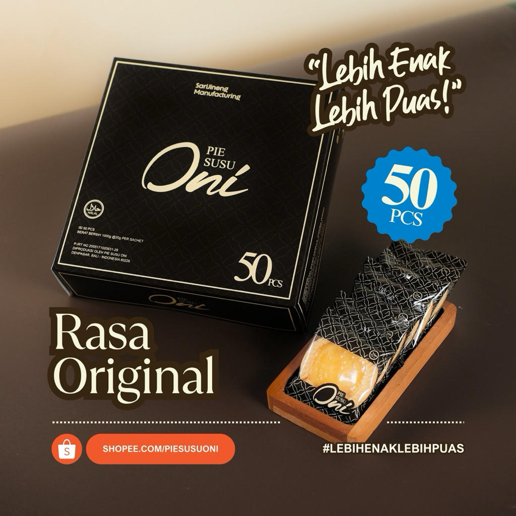Jual PIE SUSU ONI BOX ISI 50 PCS RASA ORIGINAL OLEH-OLEH KHAS BALI ...