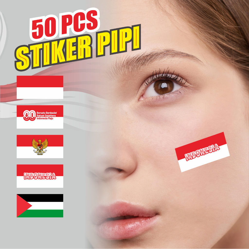 Jual Sticker Stiker Pipi Bendera Indonesia Isi 100pcs - Stiker Pipi ...