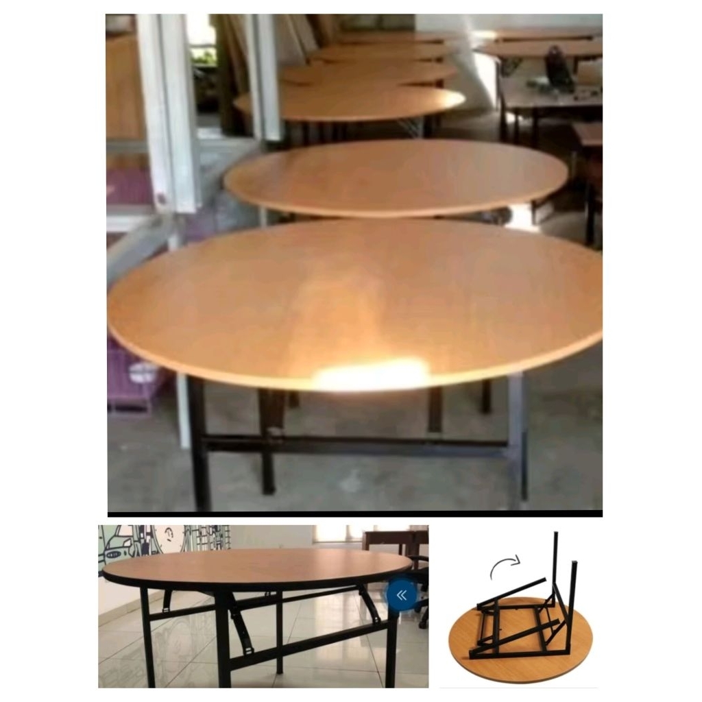 Jual Meja Bulat D140/75 Lipat Otomatis | Shopee Indonesia