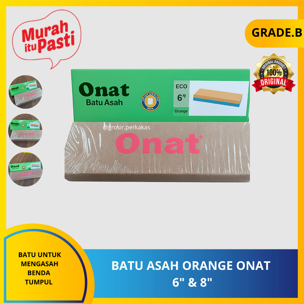 Jual BATU ASAH ORANGE ONAT 6" & 8". [B][#BATU ASAH] | Shopee Indonesia