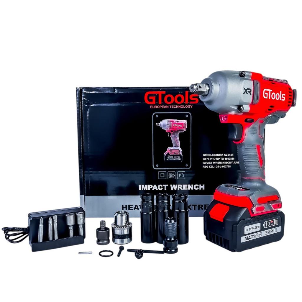 Jual impact wrench jumbo gtools GT78PRO 1800nm impek kuat mobil motor ...
