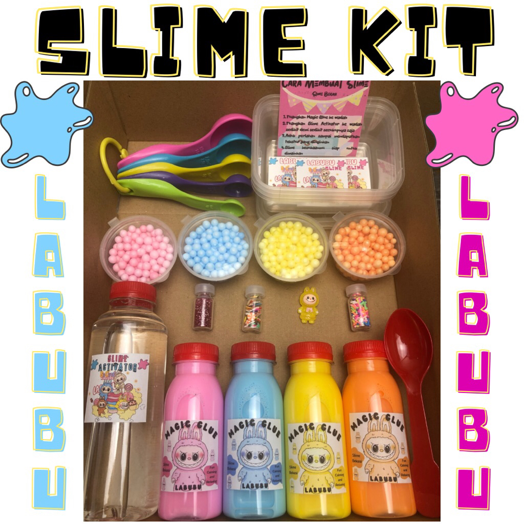 Jual SLIME KIT LABUBU | BUAT SLIME SENDIRI DI RUMAH | BY SLIME BEKASI | Shopee Indonesia