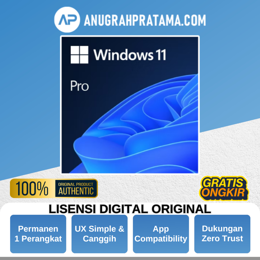 Jual Microsoft Windows 11 Pro Permanen Lifetime 64-bit ESD Original ...