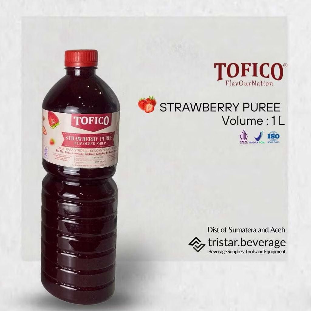 Jual TOFICO Strawberry Puree Syrup 1L - Sirup Tofico Premium Rasa ...
