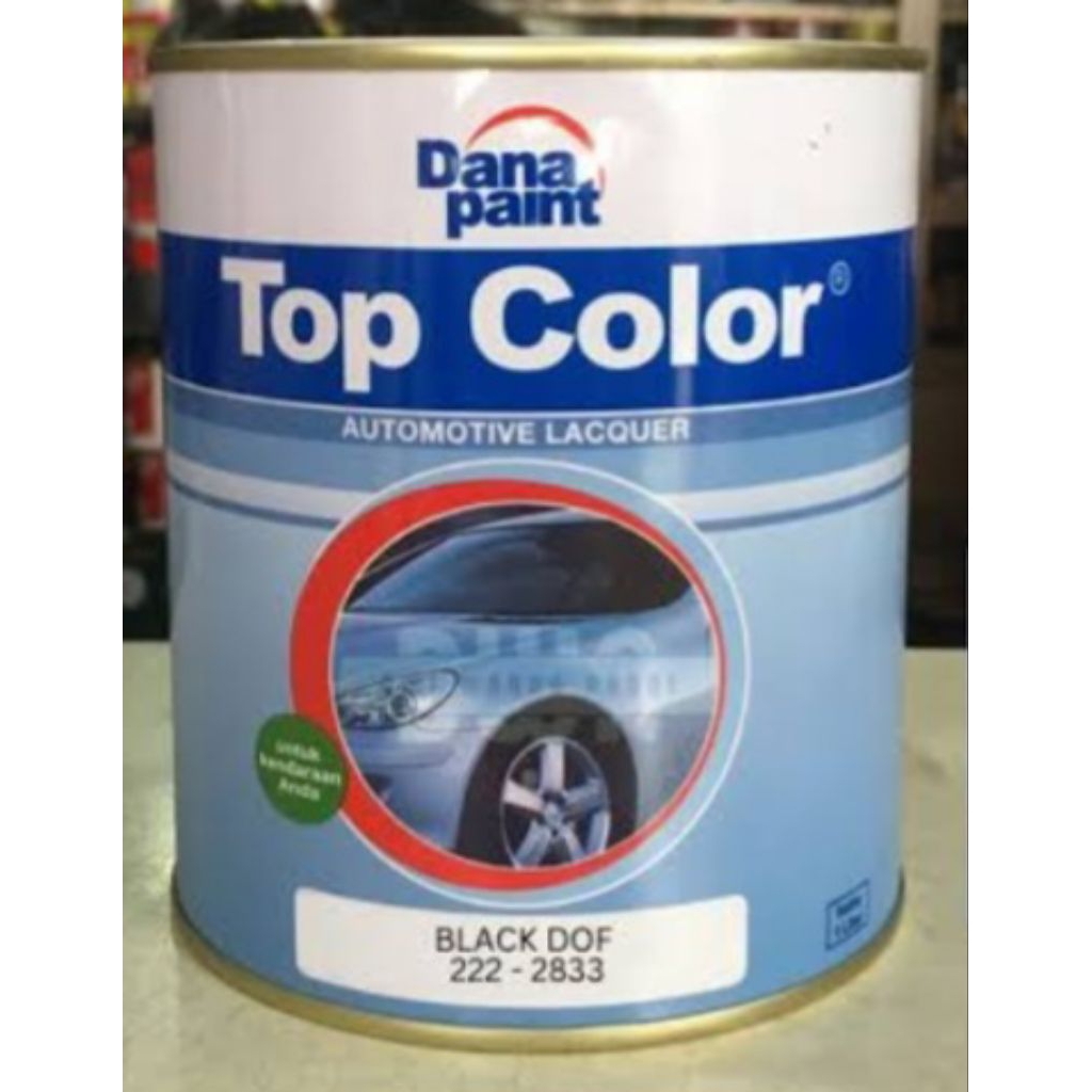 Jual CAT TOP COLOR DANA PAINT BLACK DOFF 1KG NC | Shopee Indonesia