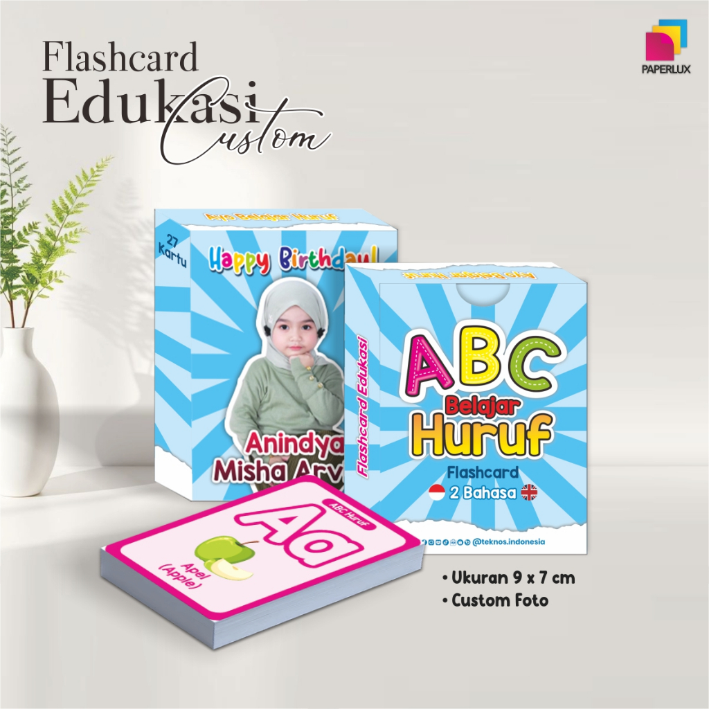 Jual KARTU EDUKASI BELAJAR ANAK MURAH - FLASHCARD CUSTOM FOTO - KARTU ...
