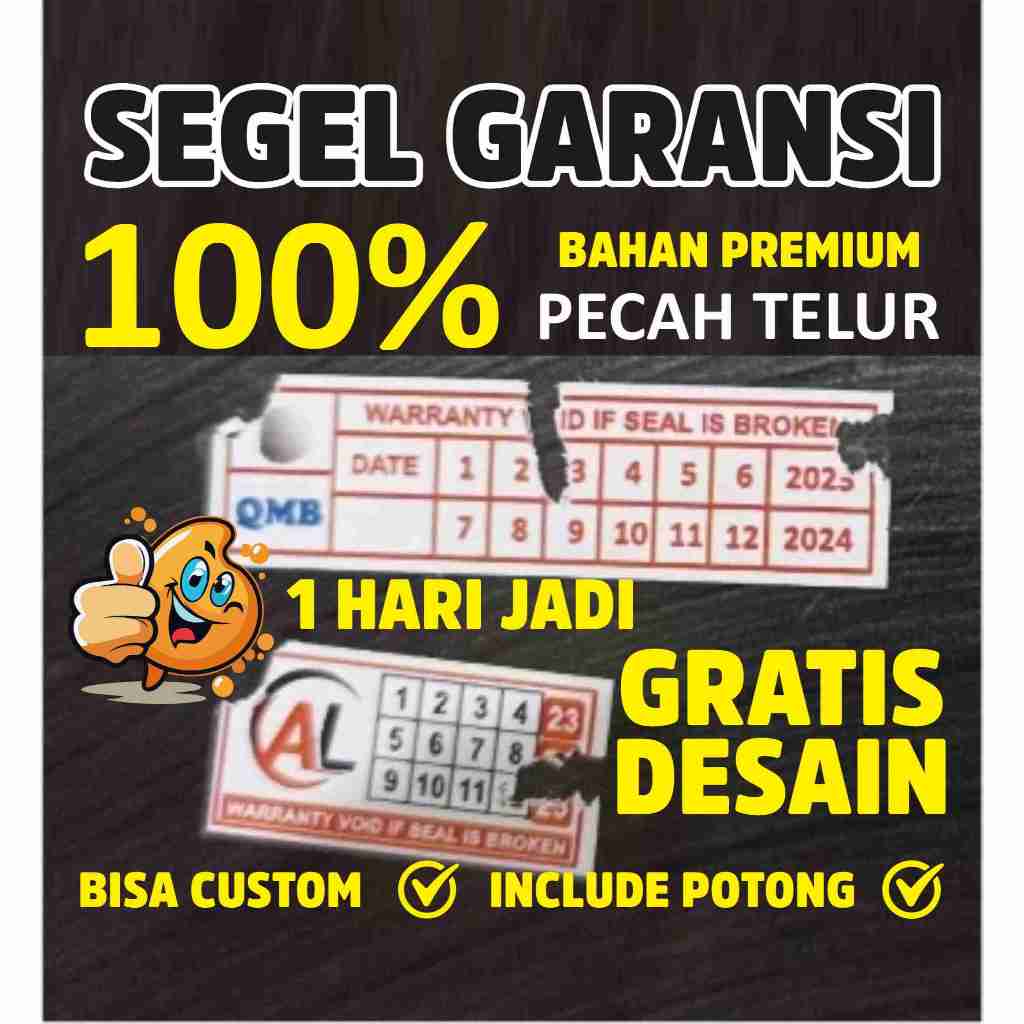 Jual Segel Garansi 100% Pecah Telur Premium Sticker Stiker Garansi ...