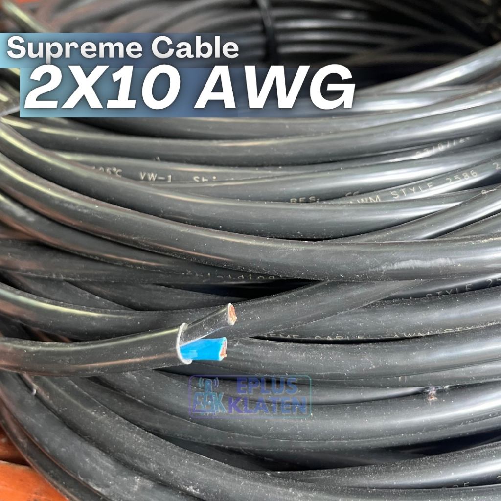 Jual kabel awg10 2x6mm2 2x10 awg kabel outdoor PLTS panel surya K104 ...