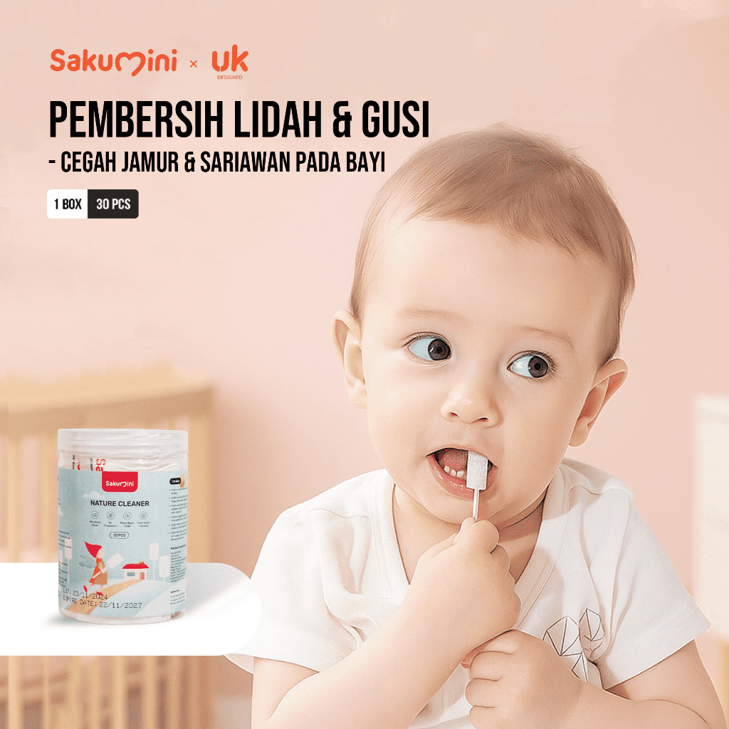Jual Sakumini Oral Cleaner Alat Pembersih Lidah Gigi Mulut Bayi Gauze ...