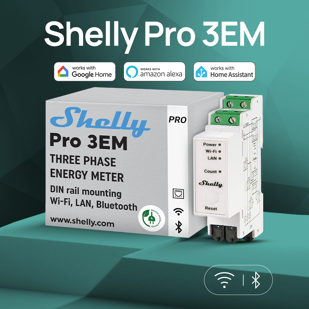 Jual Shelly Pro 3EM 120A Meteran Listrik 3 Phase, Pengukur Energi WiFi ...