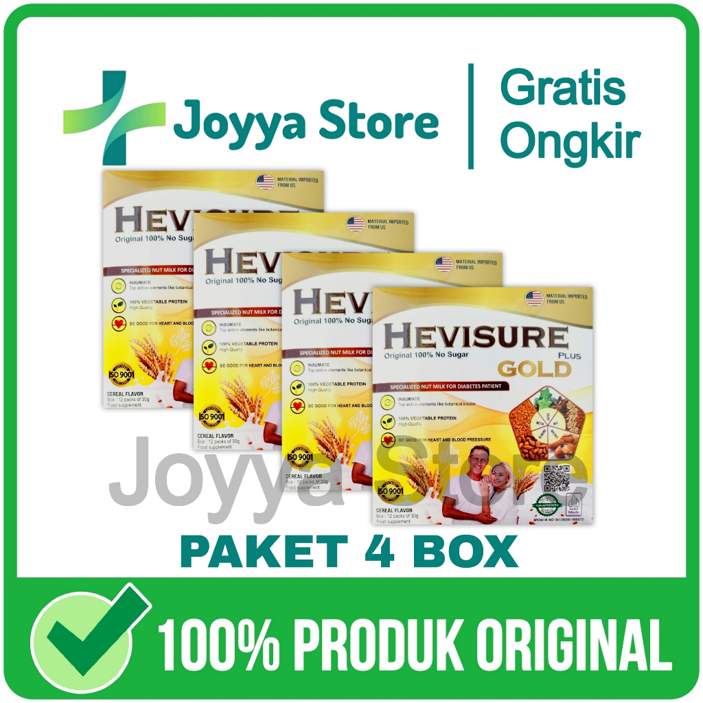 Jual 4 Box Hevisure Gold Susu Milk Obat Diabetes Kencing Manis Original ...