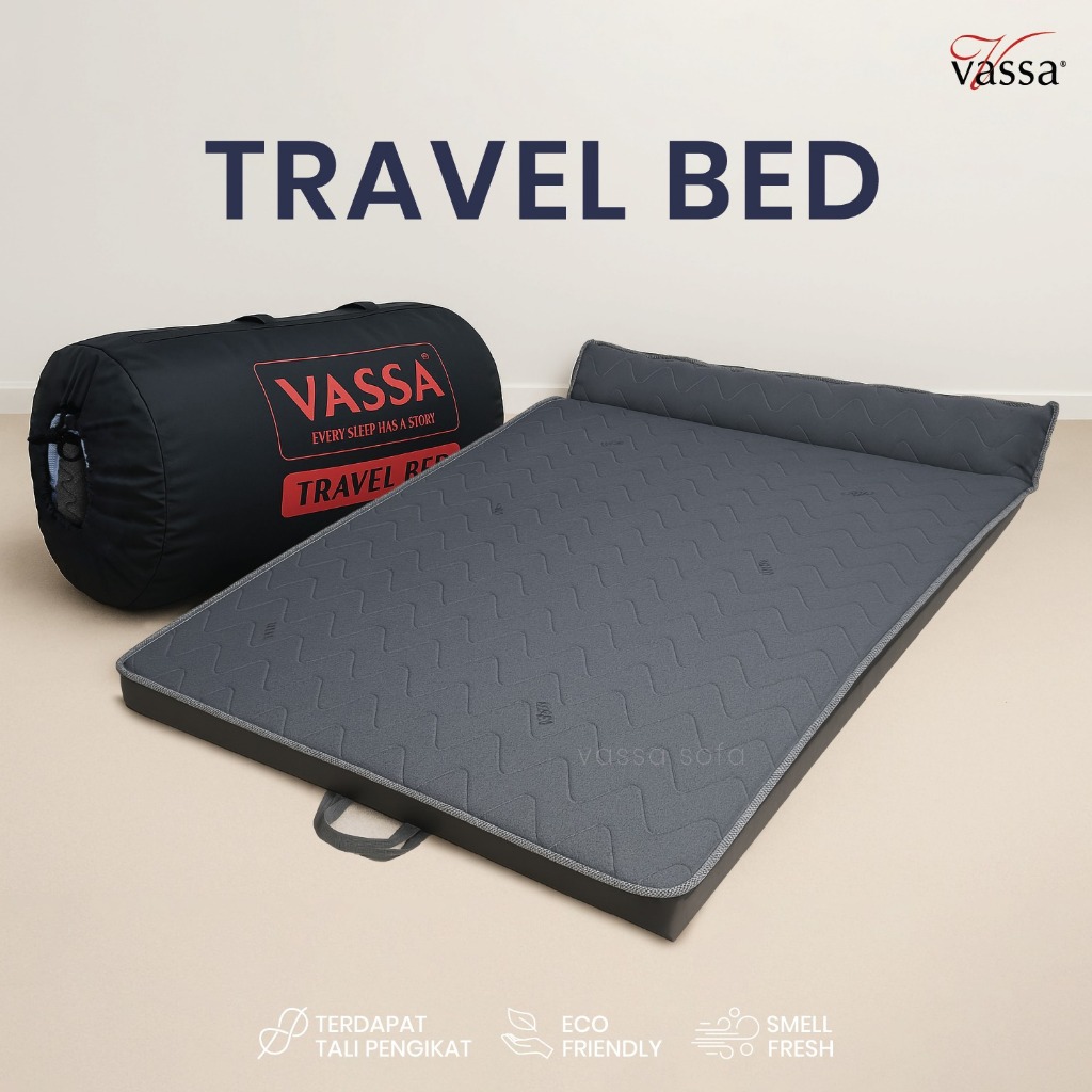 Jual Kasur lipat Vassa / Travel bed / kain knitted premium | Shopee ...