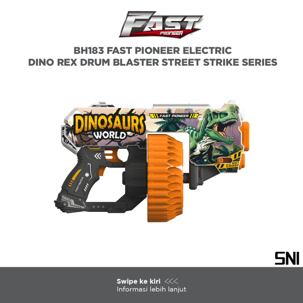 Jual Fast Pioneer - Electric Dino Rex Drum Blaster Street Strike Series ...