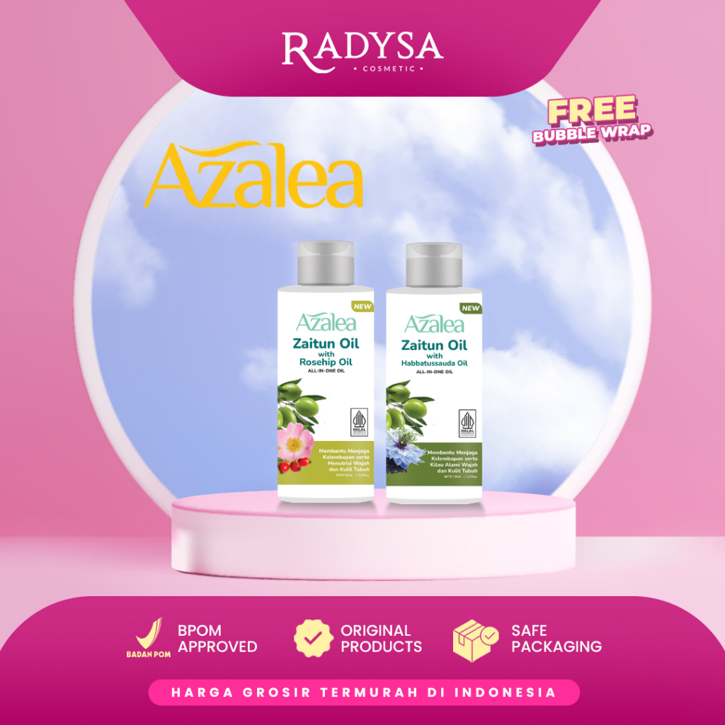 Jual 𝐑𝐀𝐃𝐘𝐒𝐀 - AZALEA Zaitun Oil Minyak Zaitun with Habbatussauda & with ...