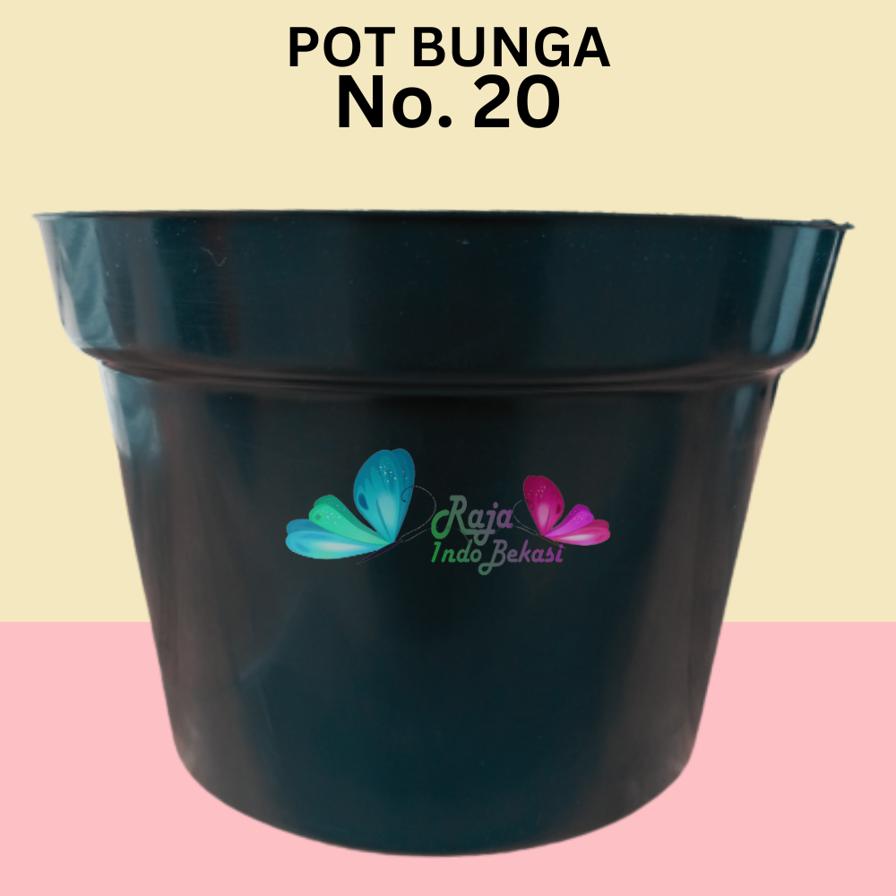Jual Asli 20 Tebal Pot Bunga 20 Hitam - Pot Plastik 20 Cm Bibit Hitam ...