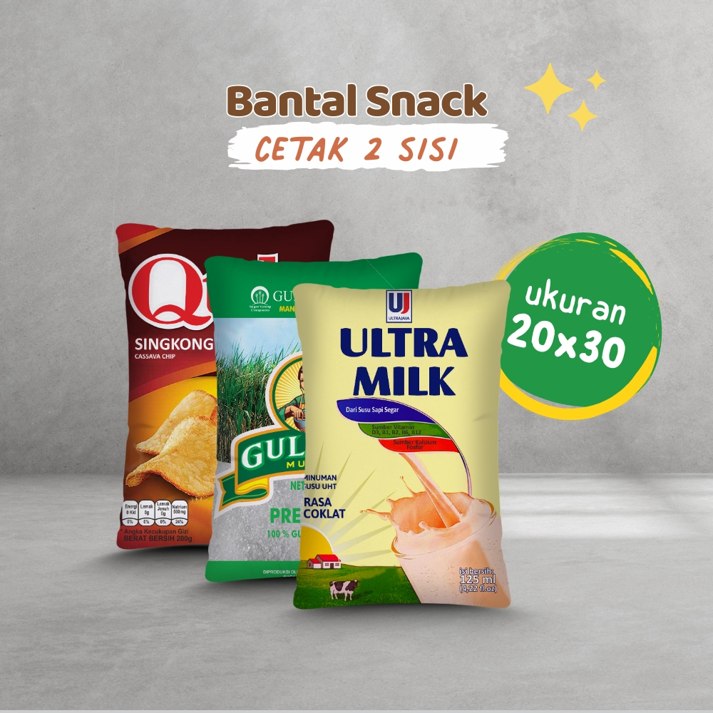 Jual Bantal Snack Unik Lucu Ukuran 20x30 cm | Shopee Indonesia