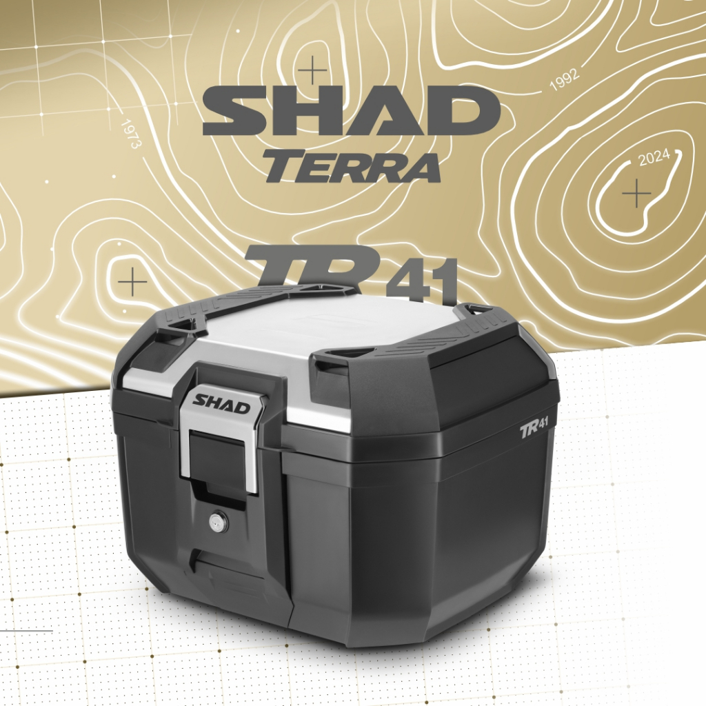 Jual TOP BOX SHAD TERRA TR41 BLACK & COVER ALUMINIUM | Shopee Indonesia