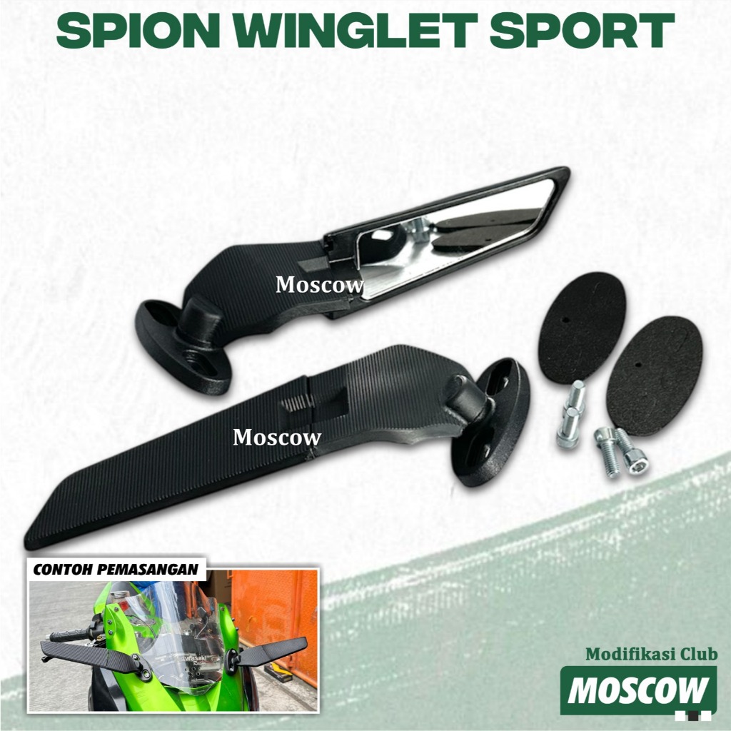 Jual SPION WINGLET STEALTH MOTOR SPORT SPION DEPAN MOSCOW F22 R ZX25R ...