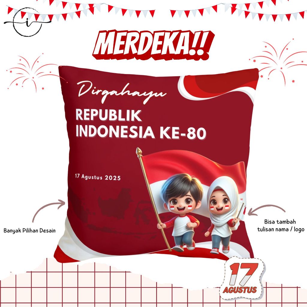 Jual SOUVENIR BANTAL 17 AGUSTUS / BANTAL KEMERDEKAAN 80th / BANTAL ...
