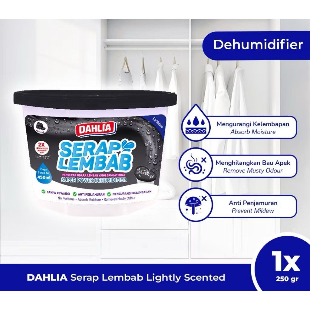 Jual DAHLIA SERAB LEMBAB 450ml (HITAM) Super Power Dehumidifier ...