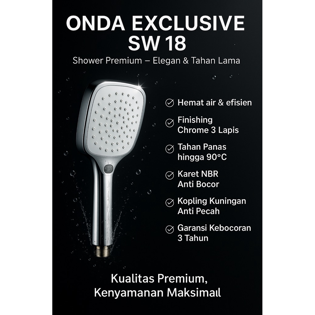 Jual shower mandi onda exclusive // shower onda sw 18 | Shopee Indonesia
