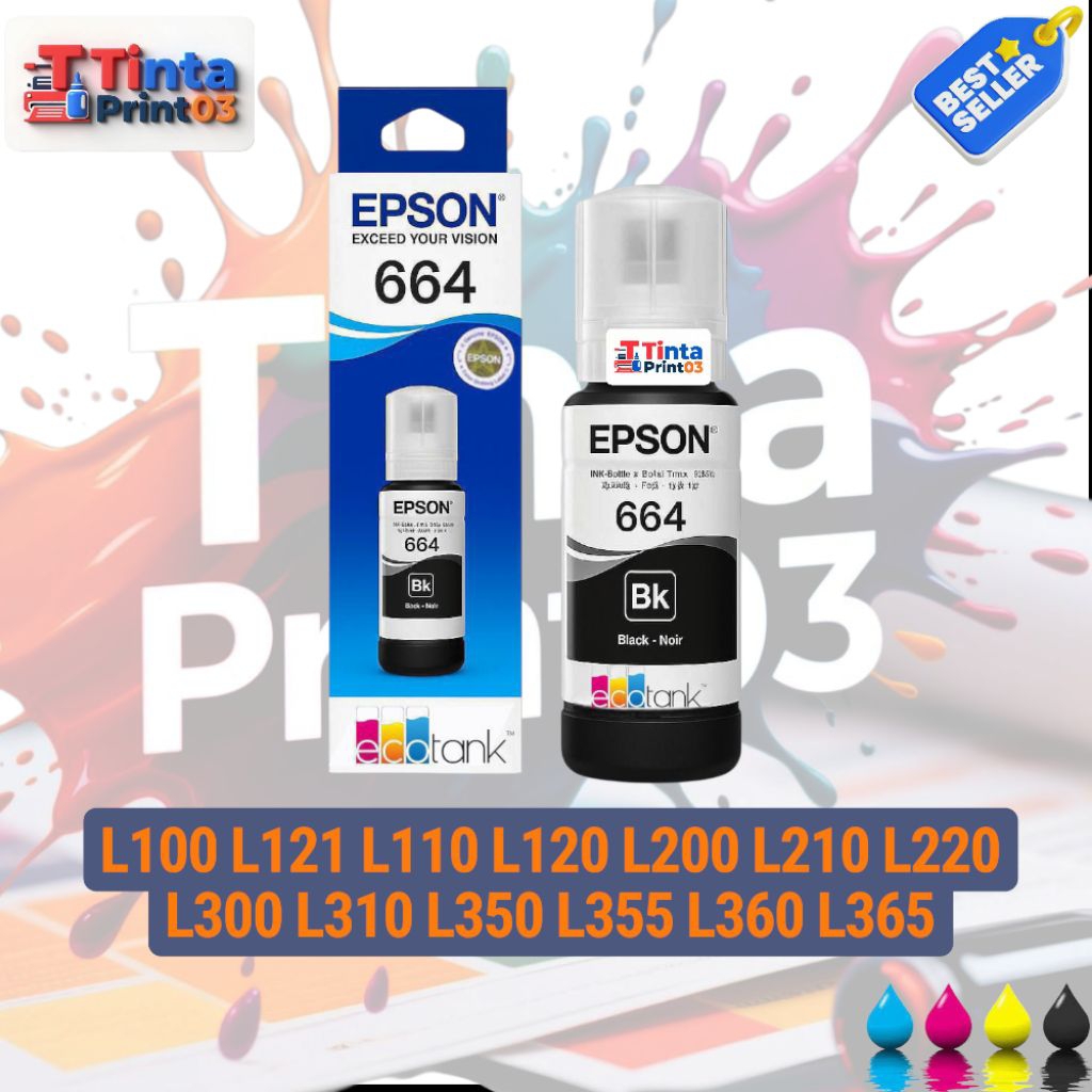 Jual TINTA EPSON 664 BLACK AND COLOR ORIGINAL UNTUK TIPE PRINTER EPSON ...