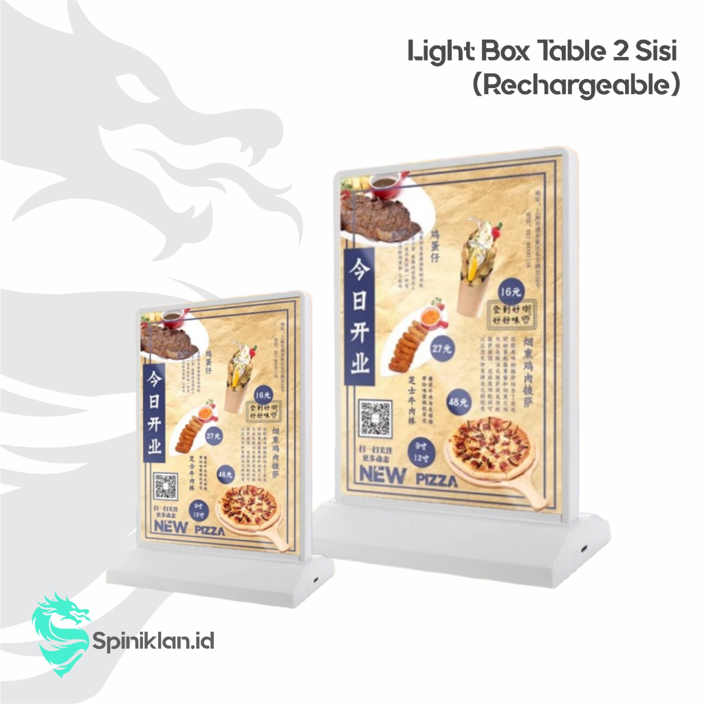 Jual Light Box Table 2 Sisi (Rechargeable) | Shopee Indonesia