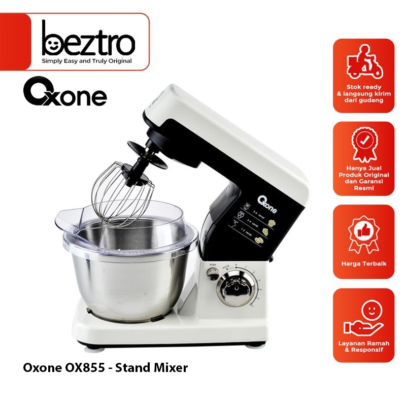 Jual Oxone Stand Mixer – OX855 Pengaduk Pengocok Adonan Roti Kue Baking ...