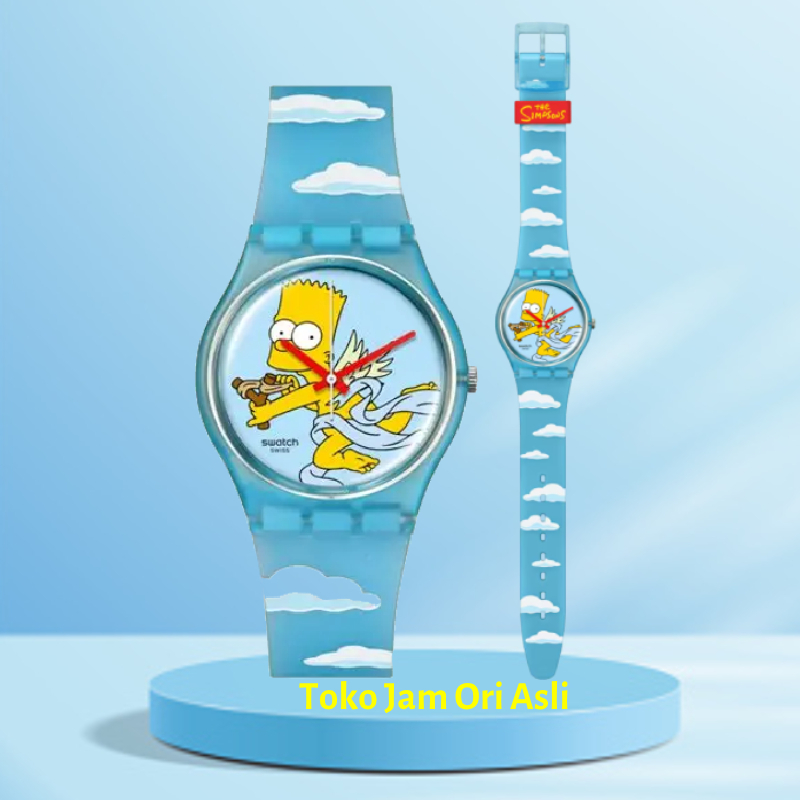 Jual Promo Original Jam Tangan SWATCH THE SIMPSONS SO28Z115 ANGEL BART ...