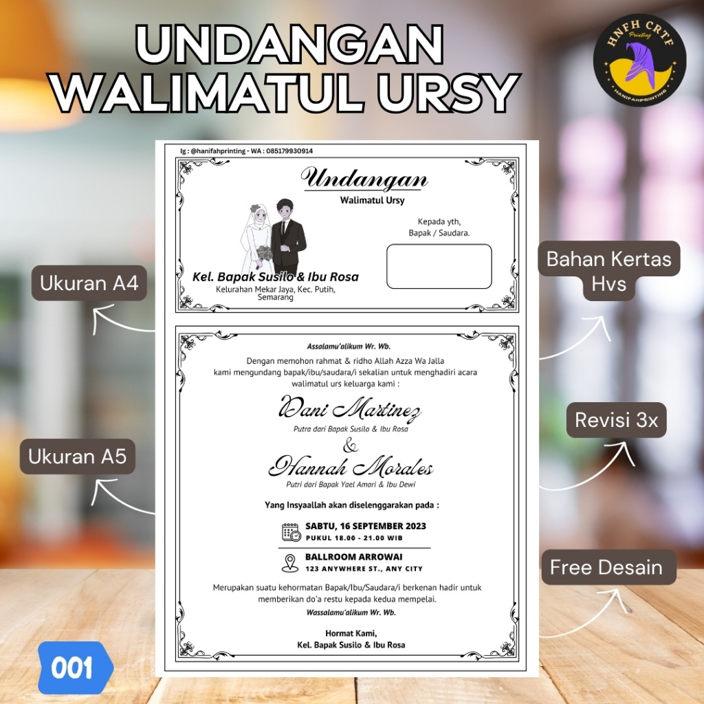 Jual Undangan Walimatul Ursy Hitam Putih | Shopee Indonesia
