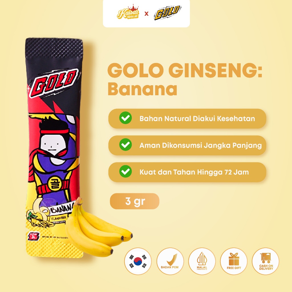 Jual GOLO Penambah Stamina Pria - GOLO Sachet Banana Minuman Serbuk ...