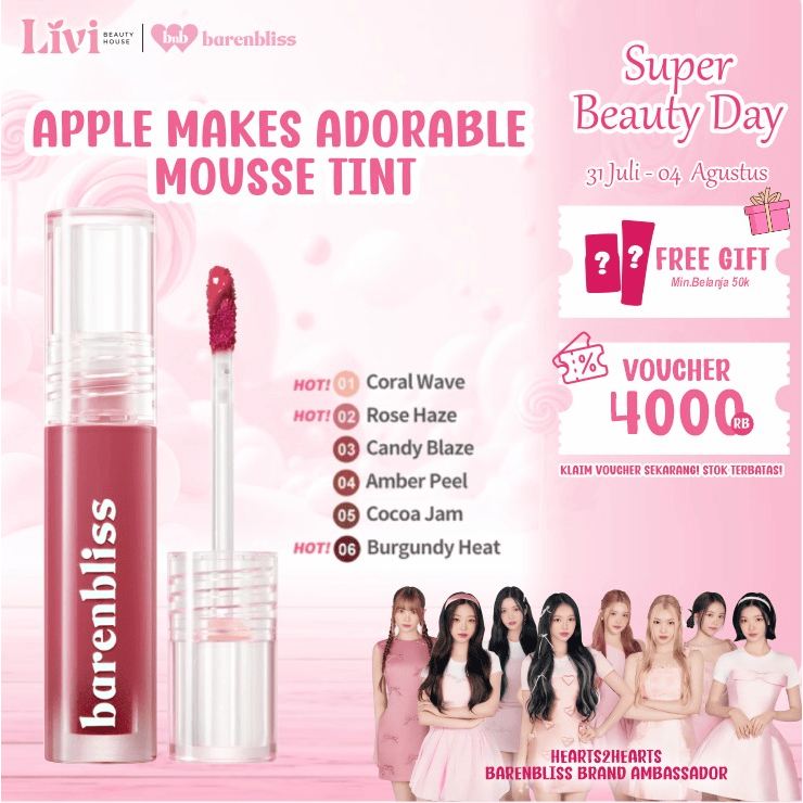 Jual LIVI - BNB Barenbliss Apple Makes Adorable Mousse Tint(CEK ...