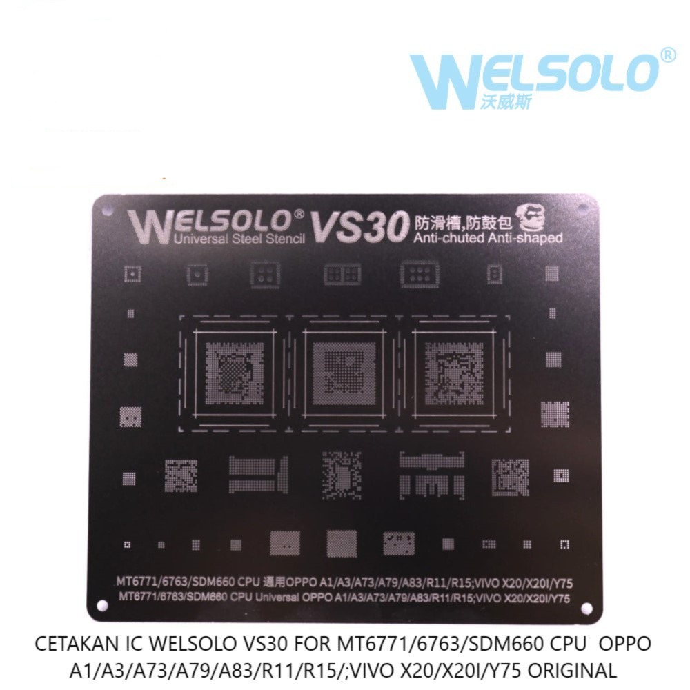 Jual CETAKAN IC WELSOLO VS30 FOR MT6771 6763 SDM660 CPU OPPO ORIGINAL ...