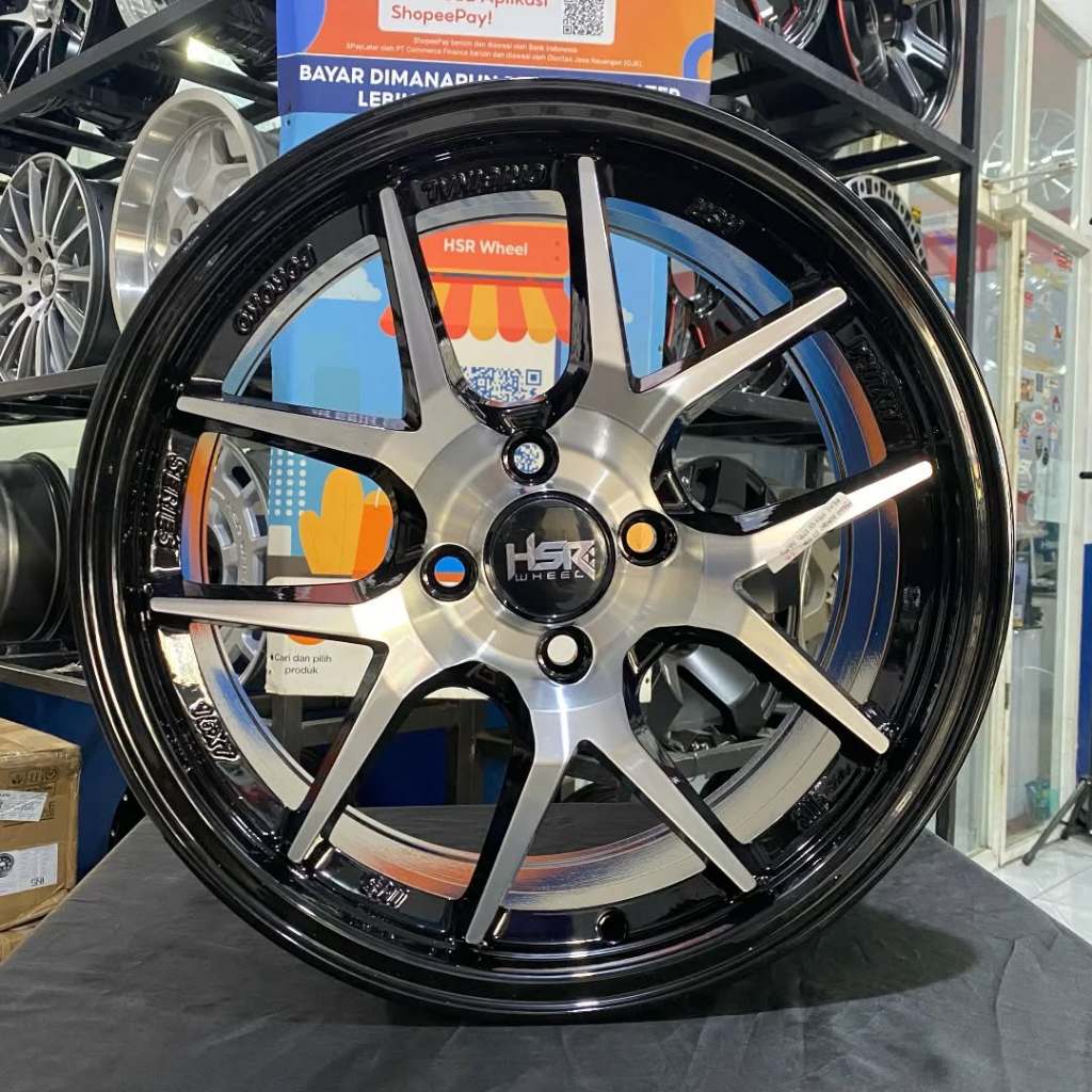 Jual Jual Velg Mobil HSR Ring 16 PCD 4x100 Warna Hitam Lebar 7 ET42 ...