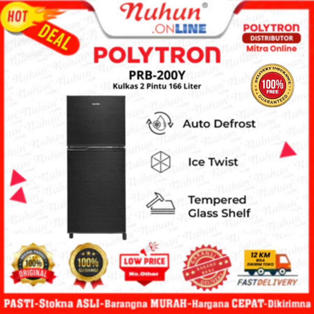 Jual Polytron Kulkas 2 Pintu PRB - 200Y 166 Liter | Shopee Indonesia