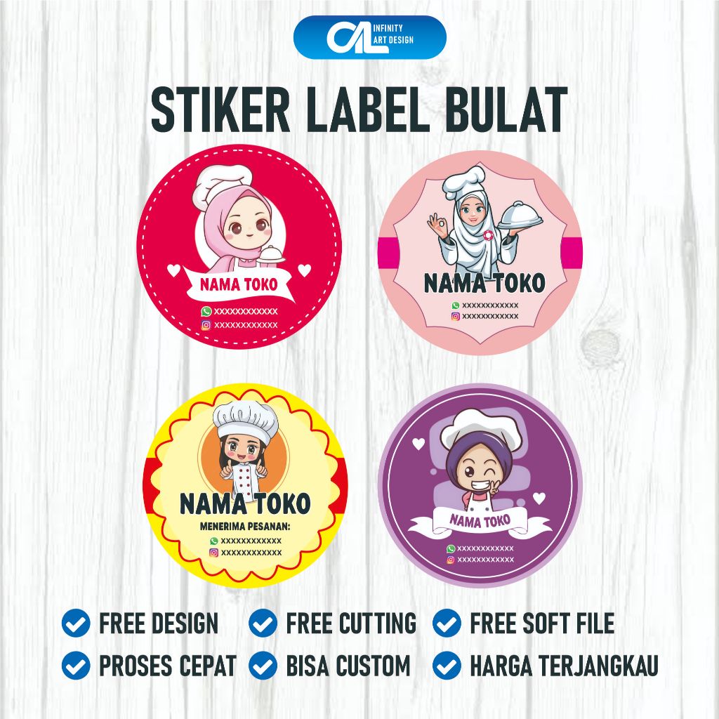 Jual IAD - CETAK STIKER BULAT/ STICKER / KISS CUT / STIKER LABEL / CUTTING STIKER / STIKER ...