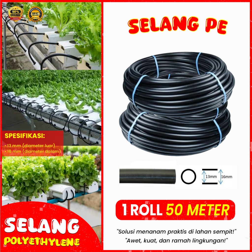 Jual SELANG PE 16 MM ECER PER METER siram irigasi taman fertigasi 13 ...
