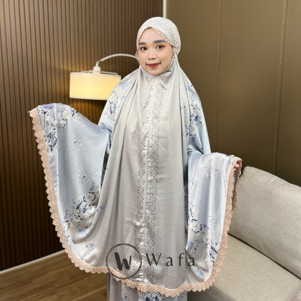 Jual MUKENA_WAFA - Mukena Silk Motif | Mukena Silk Printing | Bahan ...