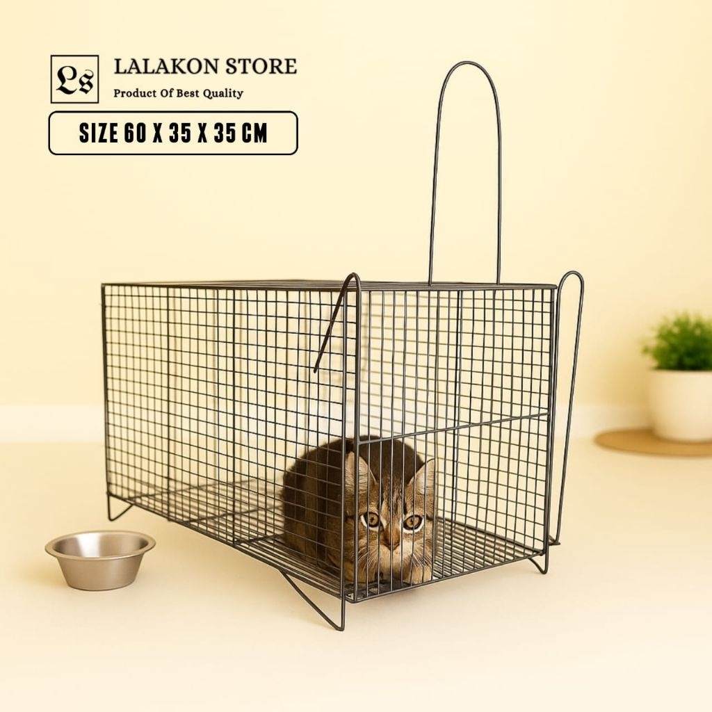 Jual Perangkap Kucing Liar/Musang/Tupai/Luwak Lipat Size 60 - Jebakan ...