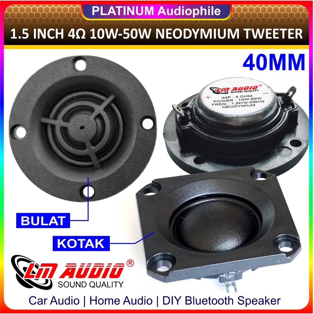 Jual Tweeter 1.5 Inch 40mm 10W-50W 4 ohm Silk Film Tweter Speaker ...