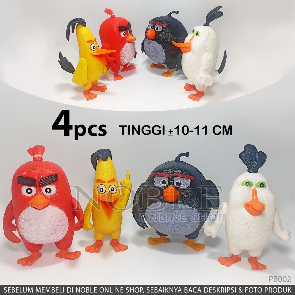 Jual 4 PCS ANGRYBIRDS FIGURE ANGRY BIRD BIRDS KARAKTER GAME BURUNG HOBI ...