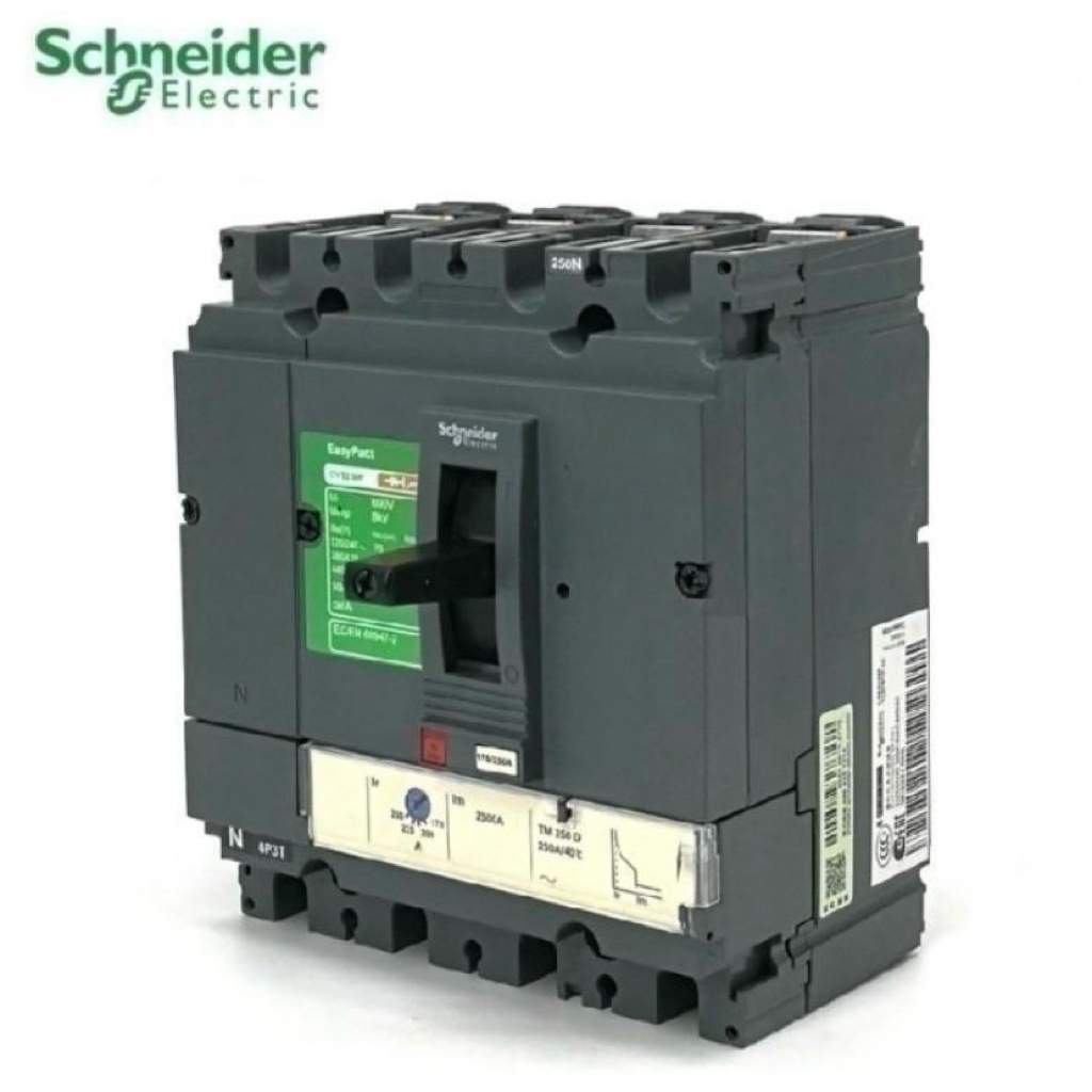 Jual SCHNEIDER MCCB 25kA CVS250B 4P 200A TM200D LV525312 NEW ORIGINAL ...
